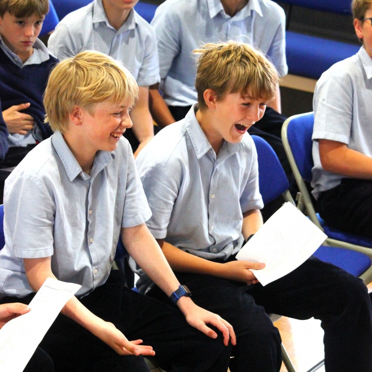 Ludgrove School - Boys celebrate a 100% pass rate for Common Entrance exams
